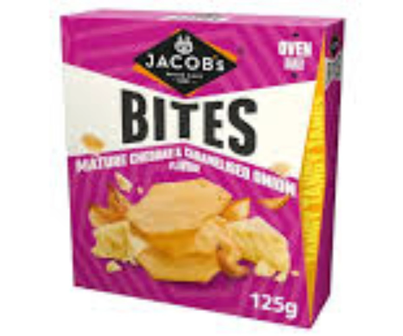 Buy Jacob's Bites Mature Cheddar And Caramelised Onion Flavour 125g ...